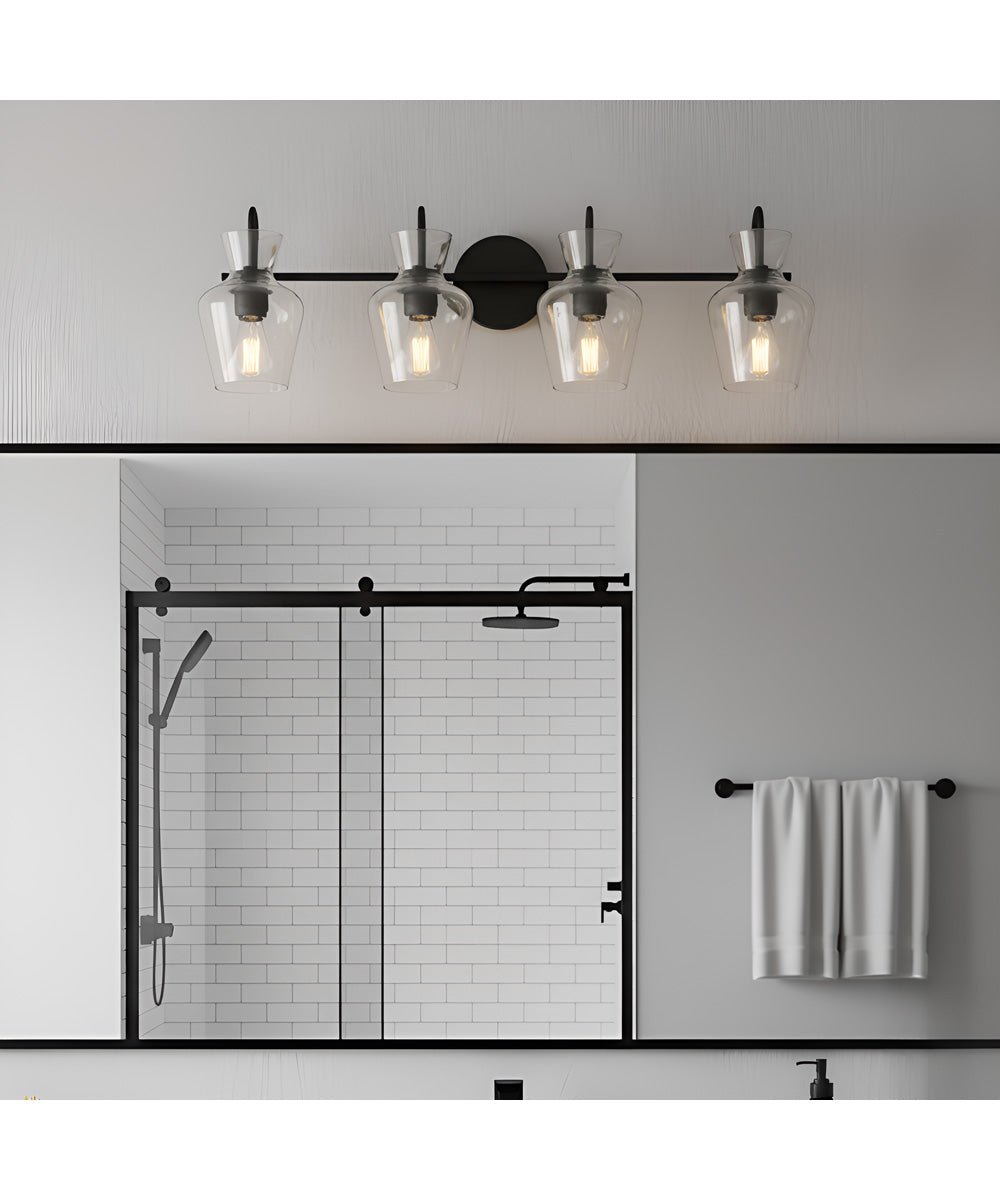 Hollis 4-light Bath Light Matte Black HLL8630MBK