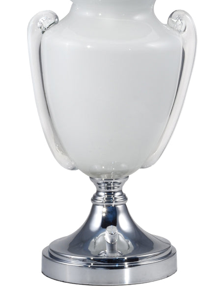 Alaska 31 Inch Tall Hand Blown Art Glass Table Lamp With Fabric Shade ...