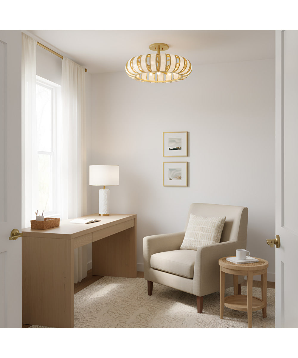Knight 5-light Semi Flush Mount Soft Gold KNIG1722SGD