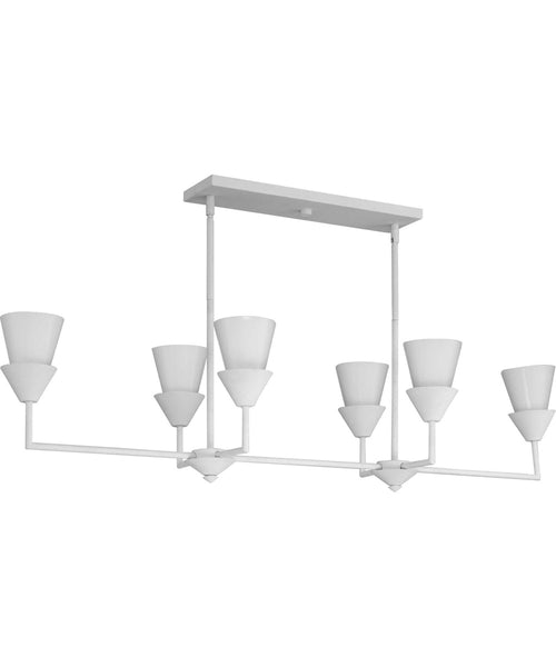 Progress Lighting Pinellas 6-Light Contemporary Linear Light White ...