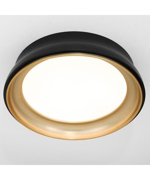 Quorum Legend Ceiling Flush Mount Matte Black|Brushed Brass 8-2018-5947