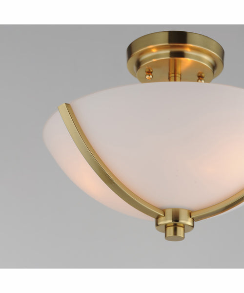 Maxim Deven 3-Light Semi-Flush Mount Satin Brass 20031SWSBR