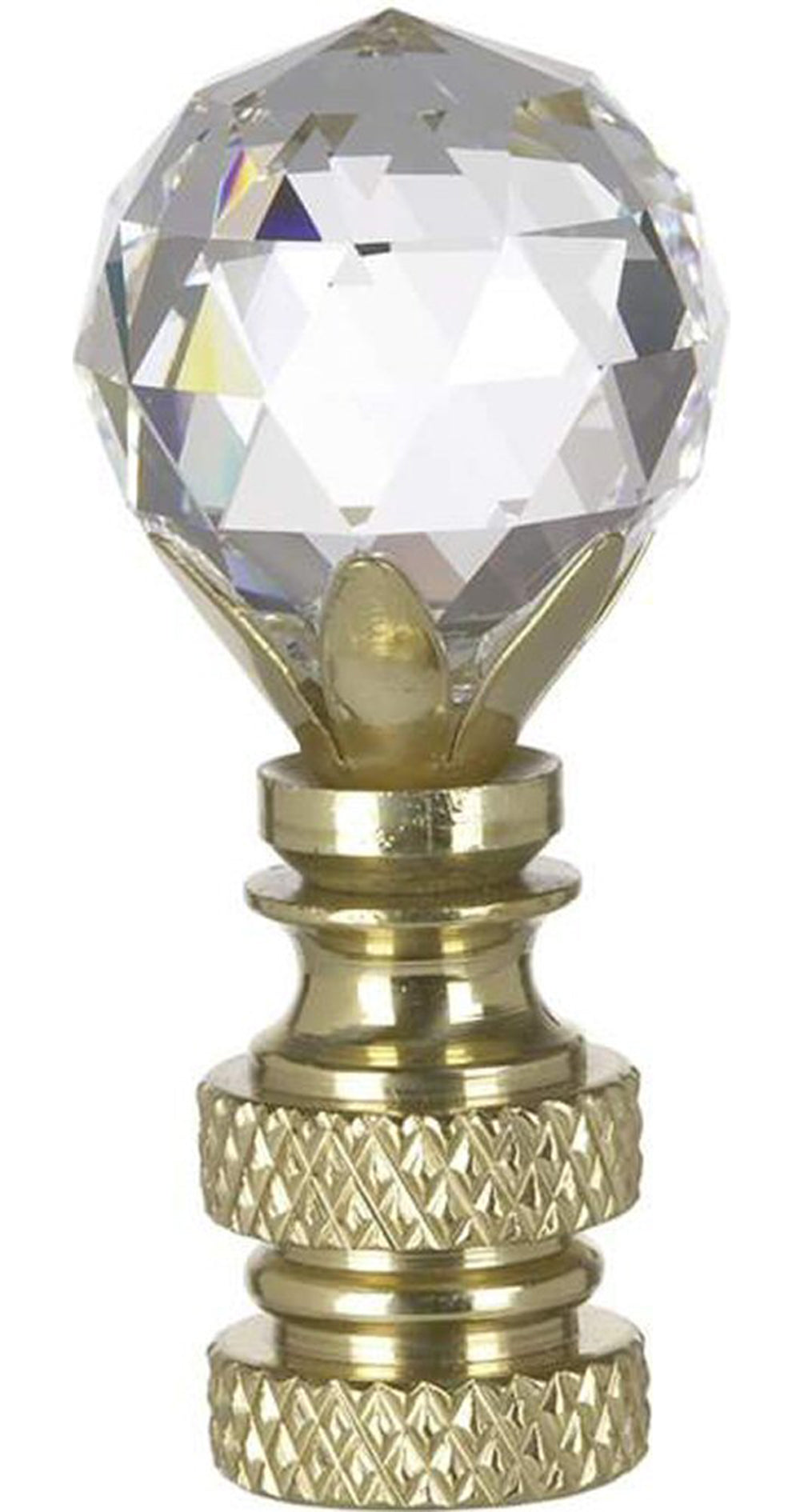 LampsUSA Finials Stephanov Faceted Crystal Ball Finial C20
