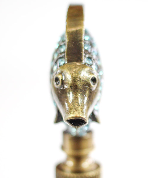 LampsUSA Finials Tropical Fish Finial Antique MetalB371A