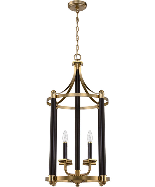 Craftmade Stanza 4-Light Foyer Flat Black/Satin Brass 54834-FBSB