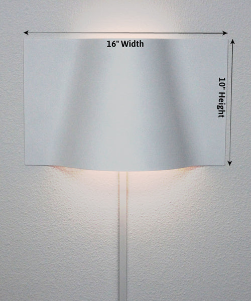 LED "Surface Wave" Alluring Curved Metal Wall Light 10"h x 16"w WV800WH