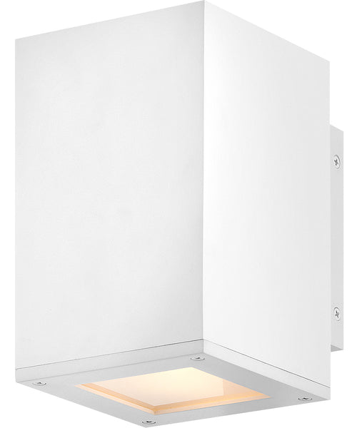 Hinkley Tetra 1-Light Small Downlight Wall Mount Lantern in Textured White