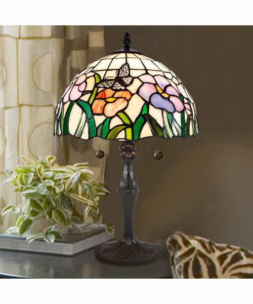 Pazio Floral Butterfly Tiffany Table Lamp Tt21174