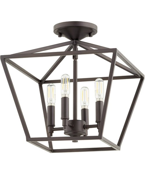 Quorum Gabriel 4-light Dual Mount Light Fixture Oiled Bronze 304-13-86