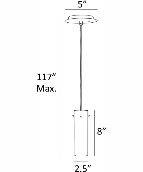 Credence 1-Light Pendant Light Ps/Frost Glass LS-19112PS/FRO