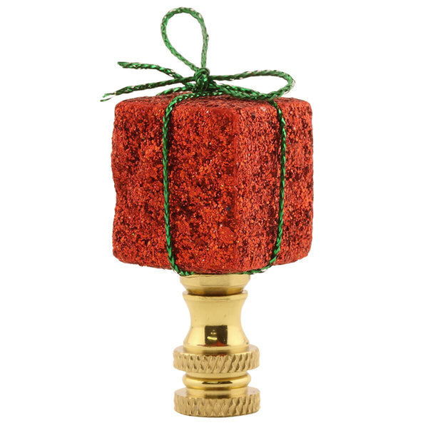 Red Christmas Gift Finial