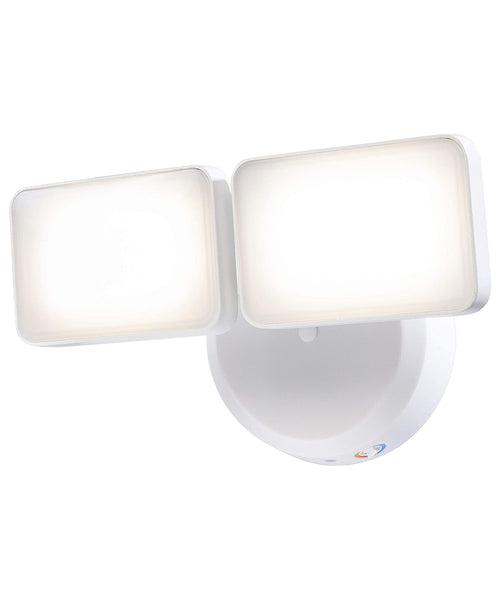 Outdoor LED Dual Head Wall Spot Light 2 Light Dusk to Dawn, White ...