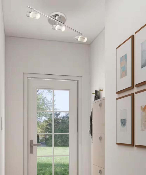 Catalina 19"W 3-Light LED Track Bar Light Fixture Brushed Nickel with ...