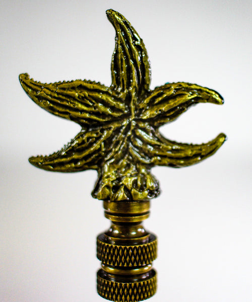 LampsUSA Finials Starfish Finial Antique MetalB364A
