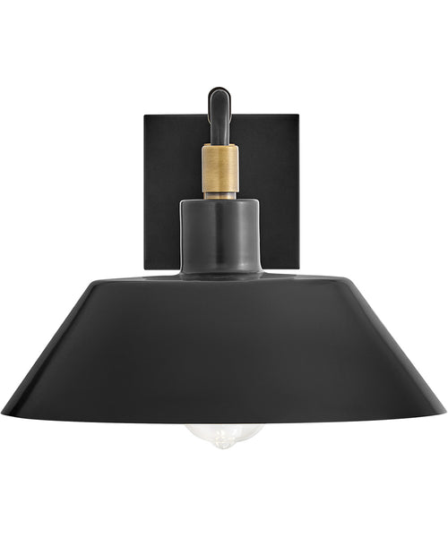 Hinkley Brewster 1-Light Medium Wall Mount Barn Light in Black Oxide
