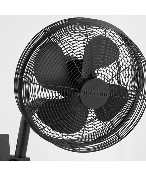 Quorum Cyprus Patio Ceiling Fan Matte Black 98134-59