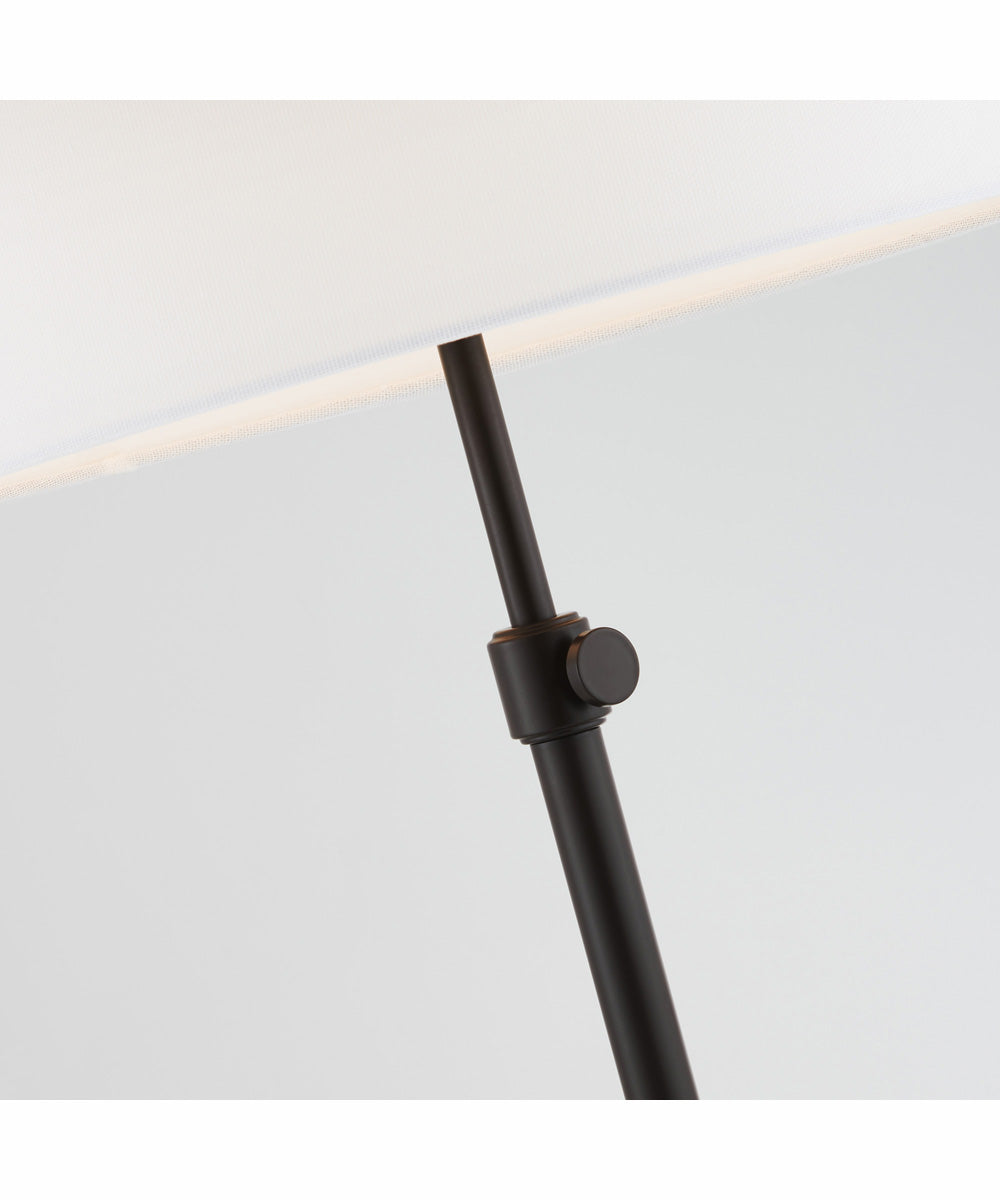 Sandoval 1-Light 3Pcs Floor & Table Lamp Set Orb/White Shade LS-83688ORB/3PK