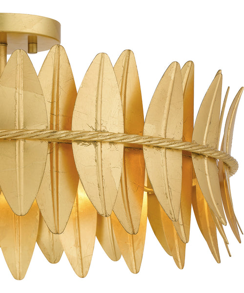 Liza Extra Large 4-light Semi Flush Mount Gold Leaf LIZ1720GFL