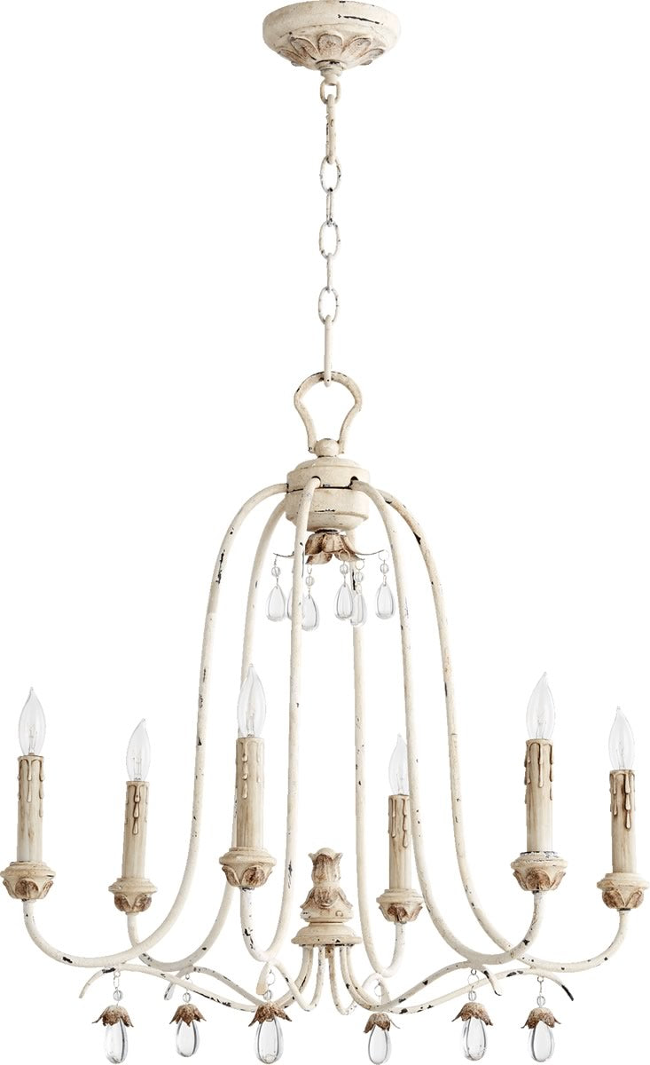 Save on Quorum Venice 6-Light Chandelier Persian White 6144-6-70 6144670