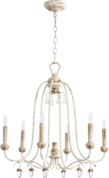 Save on Quorum Venice 6-Light Chandelier Persian White 6144-6-70 6144670
