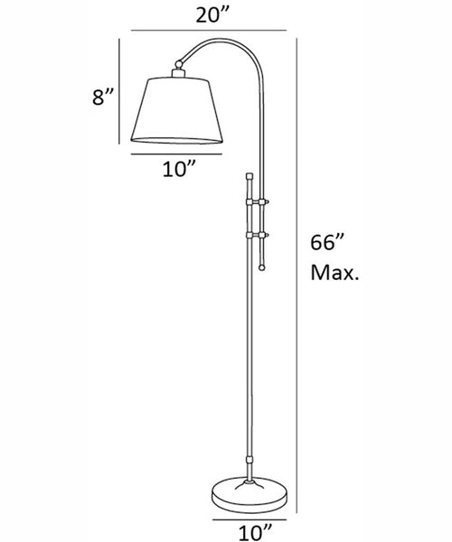 Duane 2-Light 2 Pack-Floor Lamp Dark Bronze/Linen Fabric Shade LS ...