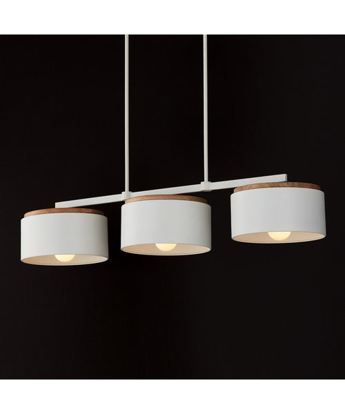 Liam 3-Light Island Light Wood and White 850931LT