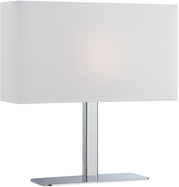 Lite Source Levon Table Lamp Chrome/White LS-21797C/WHT