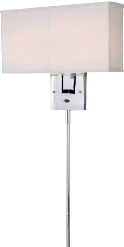 Lite Source 2-Light Wall Lamp Chrome LS-16586C/WHT