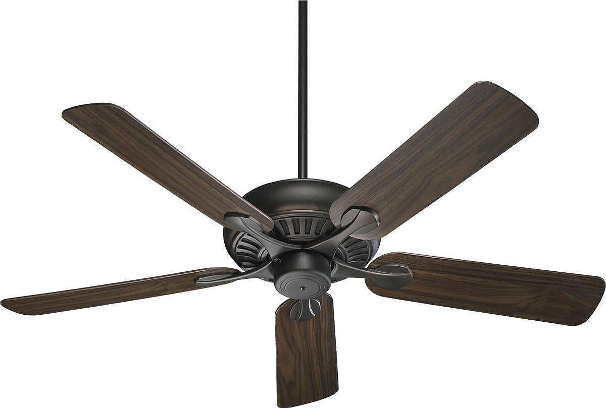 Quorum Pinnacle 52" 5-Blade Ceiling Fan Oiled Bronze 91525-86